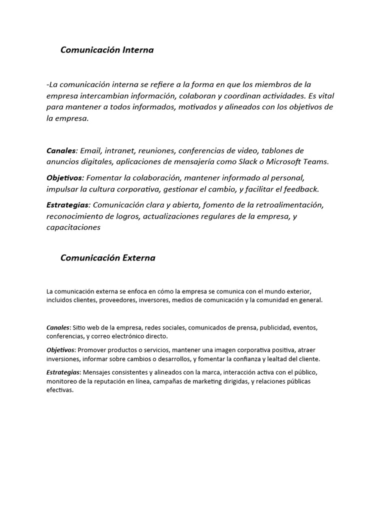Comunicación Interna | PDF | Business | Marketing