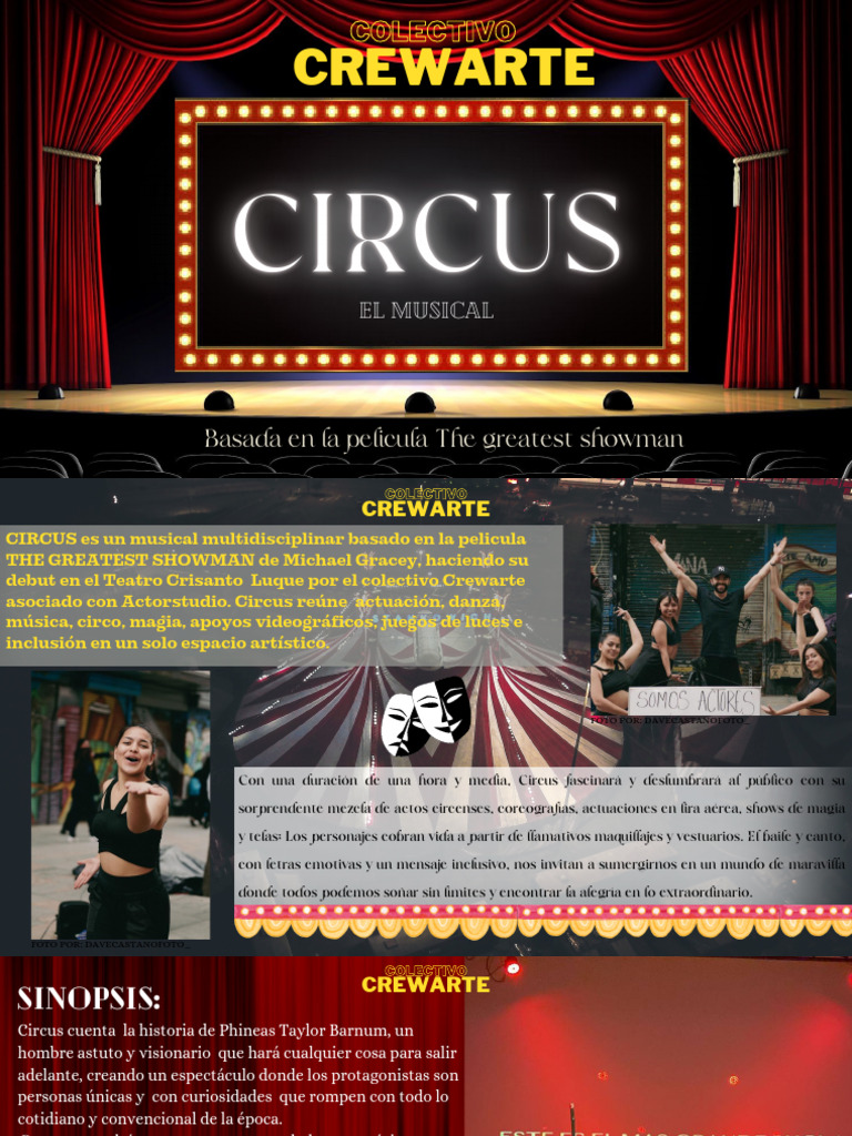 Brochure Circus - Crewarte | PDF | PT Barnum | Entretenimiento