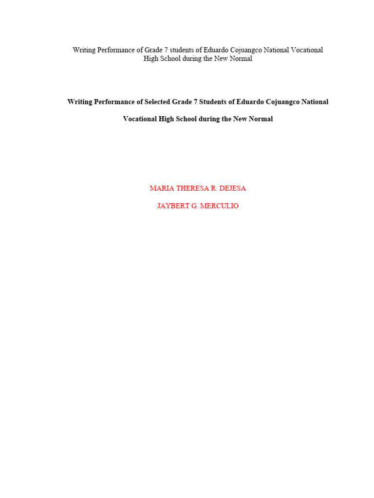 Mael-Final Manuscript-Dejesa-Merculio | PDF | Working Memory | Memory