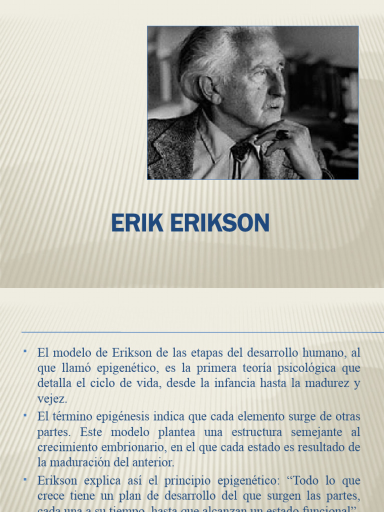 Erik Erikson | PDF | Adultos | Adolescencia