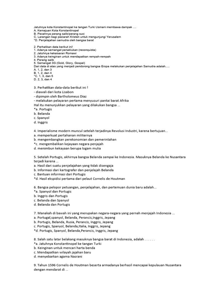 SOAL PTS IPS Kelas 8 SM2 | PDF