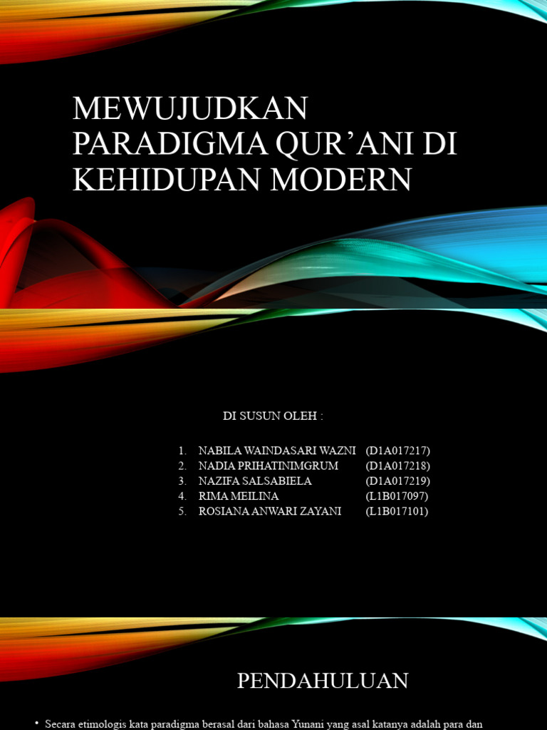 Mewujudkan Paradigma Qurdi Kehidupan Modern | PDF