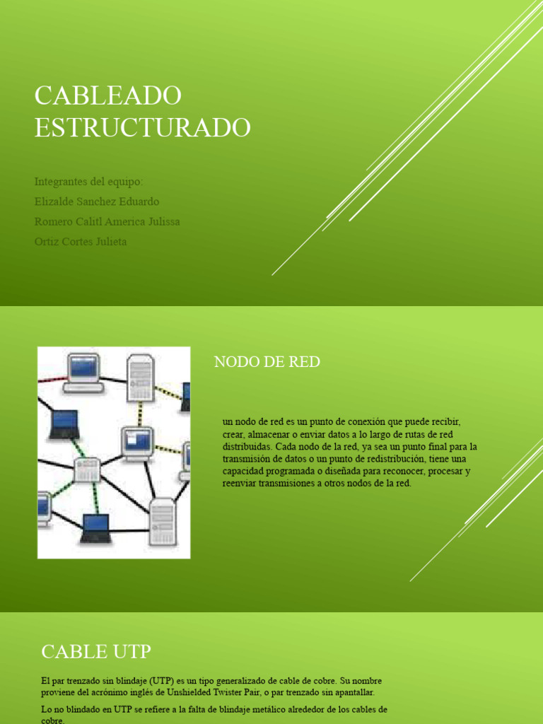Componentes Clave del Cableado Estructurado | PDF | Equipo de ...