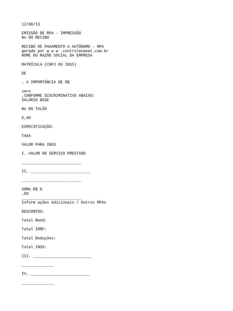 Modelo de RPA PDF | PDF | Business | Economias