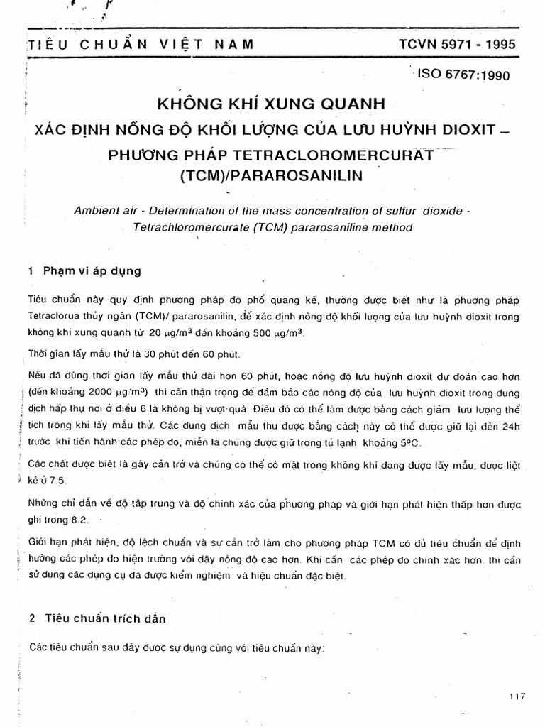 TCVN - 5971 - 1995 So2 | PDF