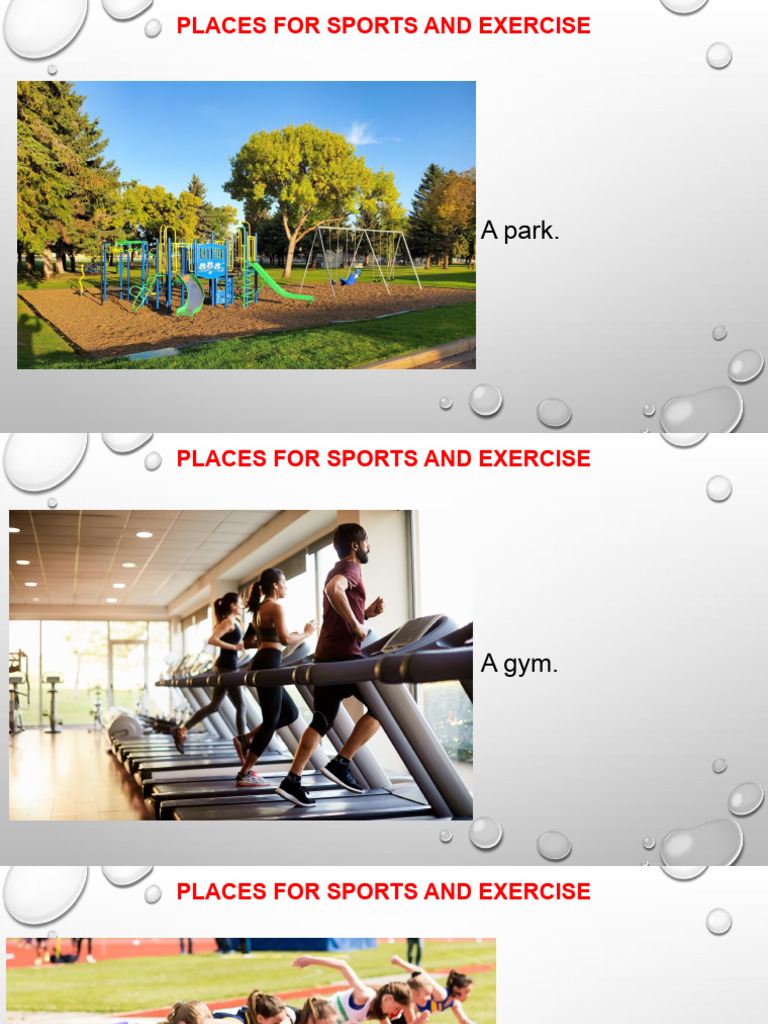 Places For Sports and Exercise and The Present Continuous and The ...