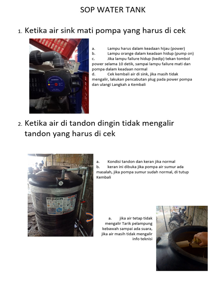 Sop Water Tank | PDF