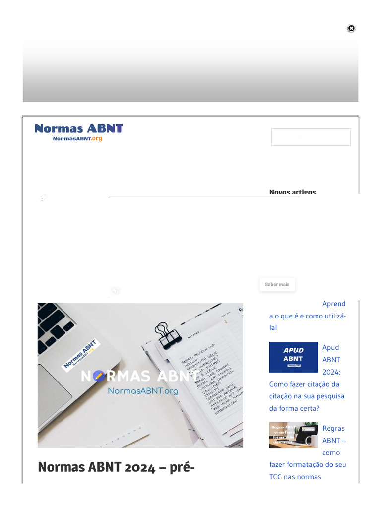 Normas ABNT 2024 - Como Estruturar Seu Trabalho Nas Regras ABNT | PDF ...