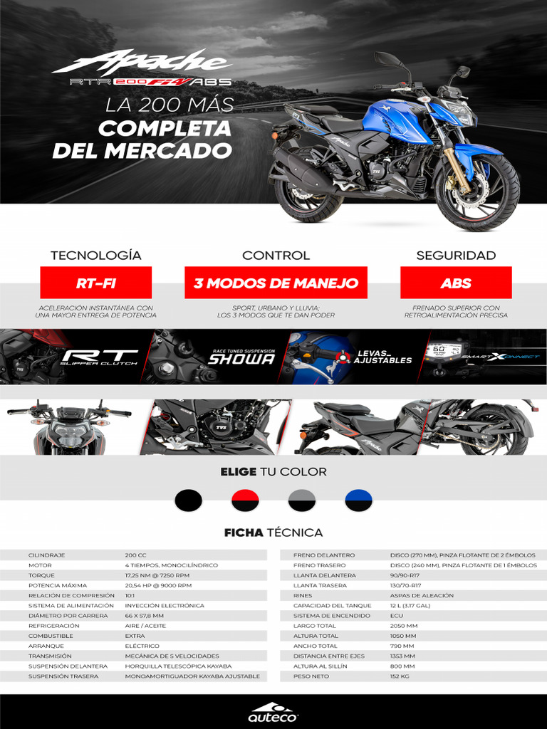 Apache RTR 200 4v Fi Abs-Ps | PDF