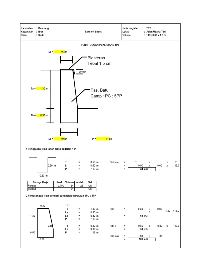 6.rab - TPT Jalan Usaha Tani | PDF
