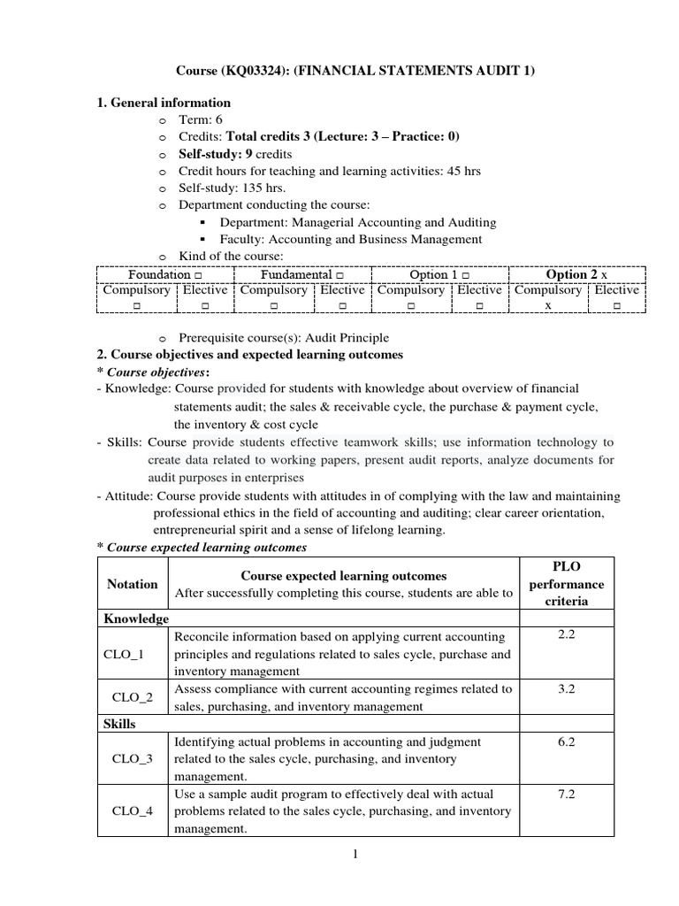 38 kq03324 Financial Statements Audit | PDF | Audit | Financial Audit