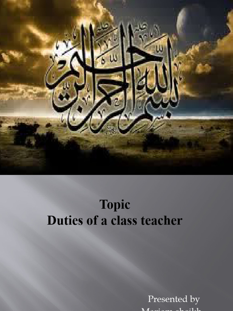 Duties of A Class Teacher | PDF | Teachers