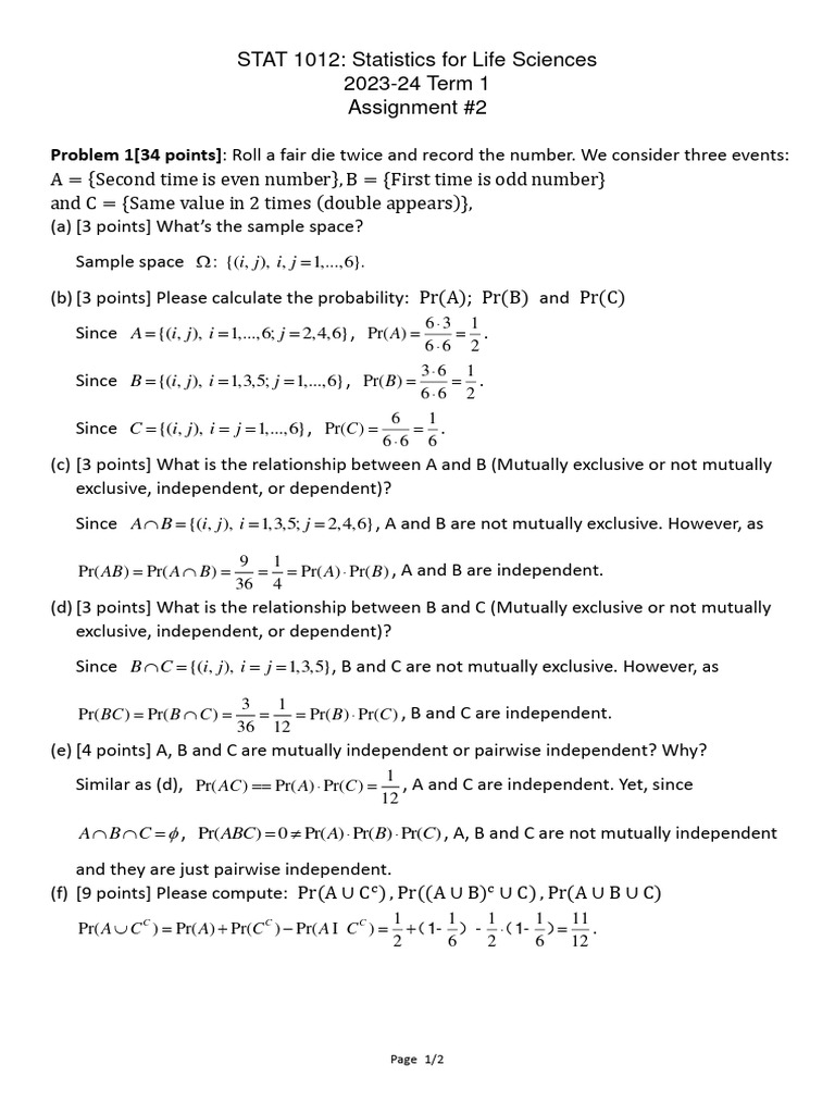 Assignment2 Solution Pdf Mathematics Statistical Theory