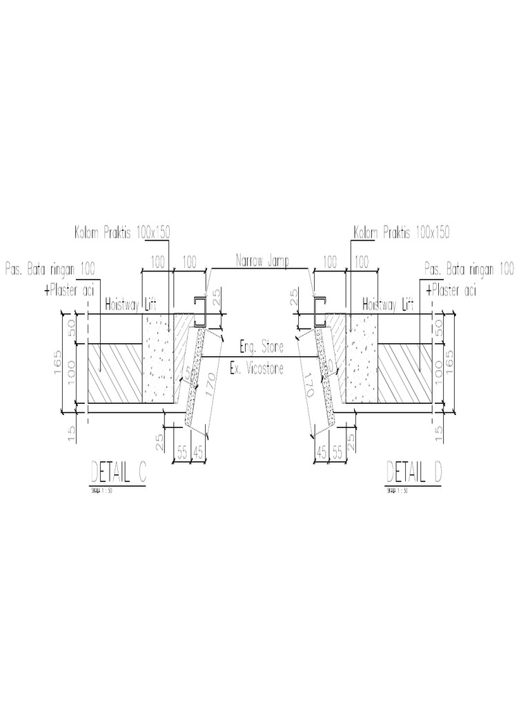 Denah Pas Dinding Lift-Model | PDF