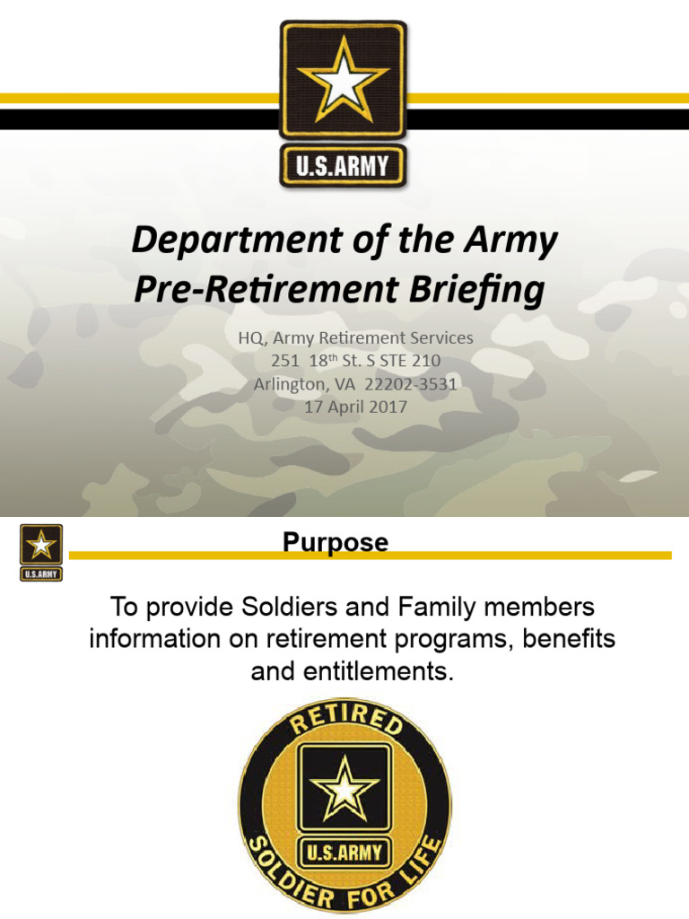 Army Retirement Guide | PDF | Cost Of Living | United States Department ...