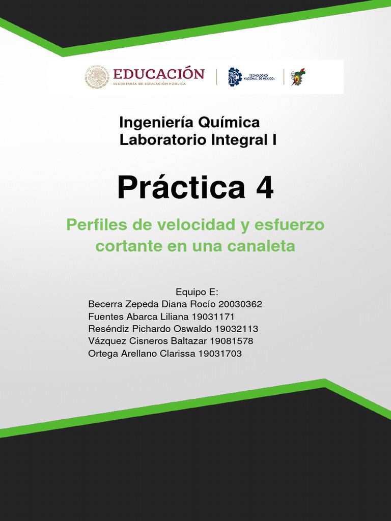 Pract. 4 P1. LI | PDF | Viscosidad | Turbulencia