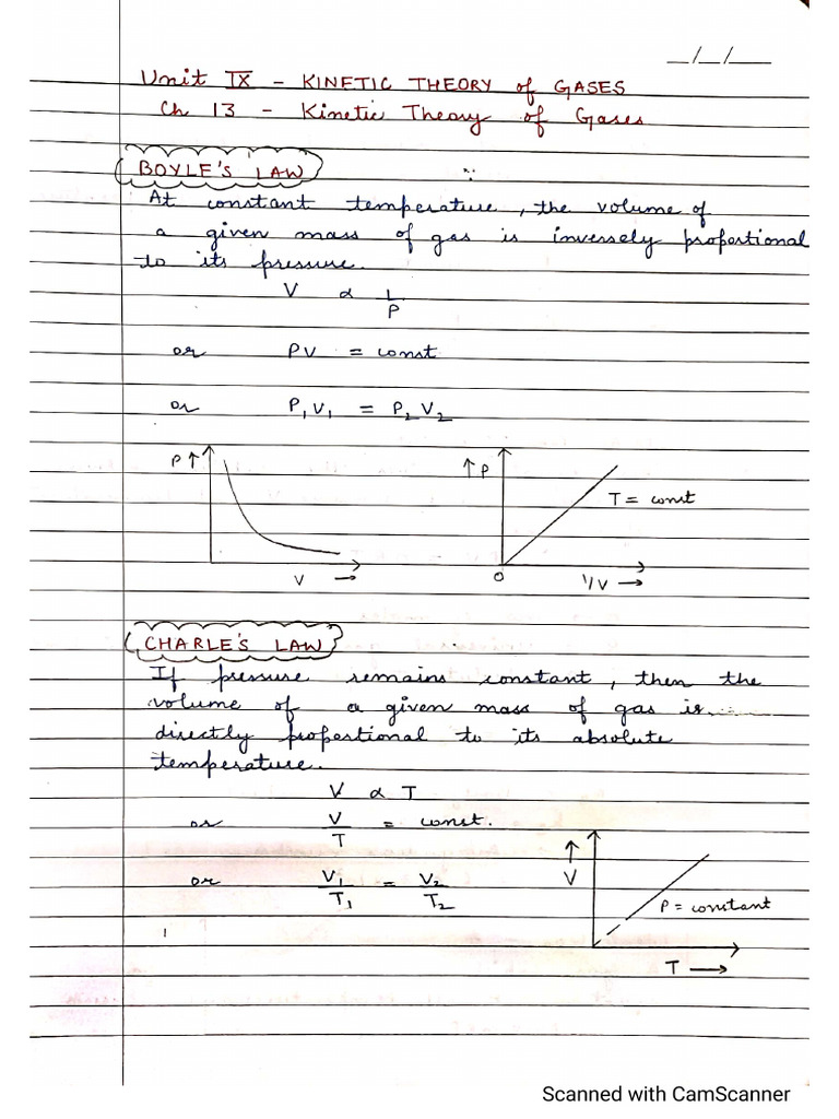 Chapter 13 Kinetic Theory | PDF