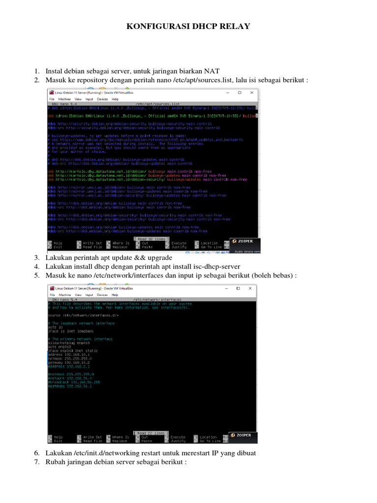 Konfigurasi DHCP Relay | PDF