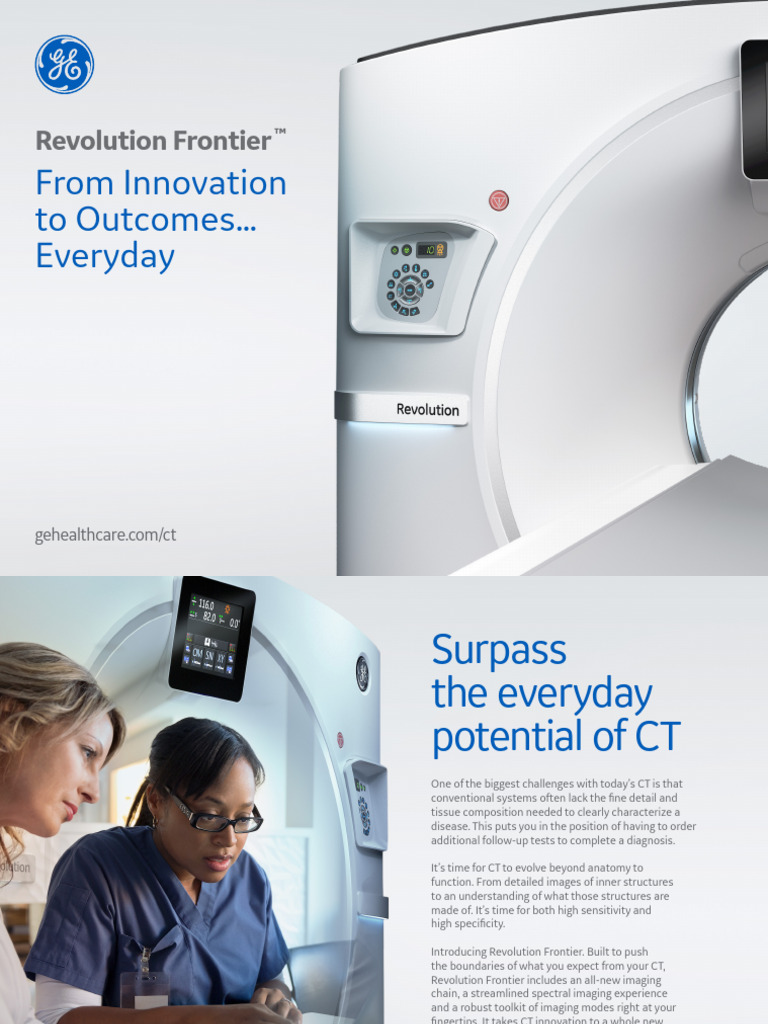 GE CT Revolution Frontier | PDF | Ct Scan | Clinical Medicine