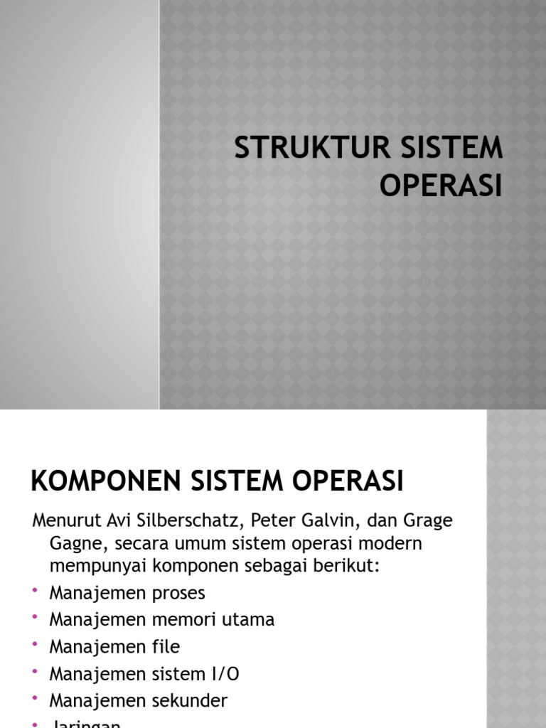 Struktur Sistem Operasi | PDF | Komputer