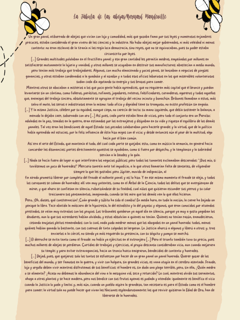 La Fábula de Las Abejas | PDF
