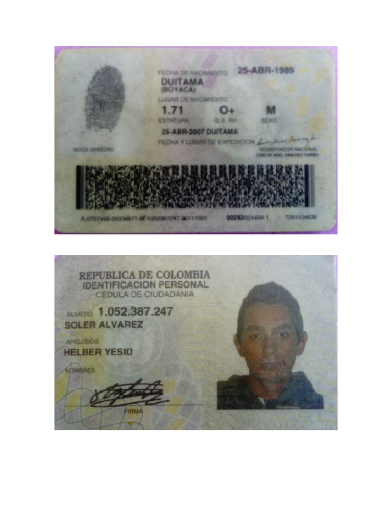 Cedula Helber Yesid Soler | PDF