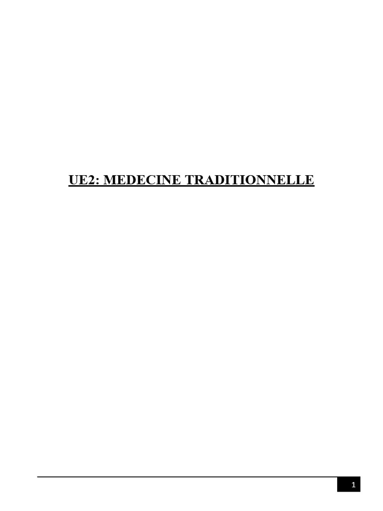 Médecine Traditionnelle : Concepts et Pratiques | PDF | Sorcellerie