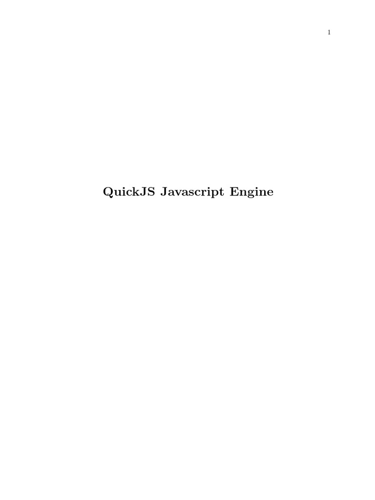 Quickjs | PDF | Java Script | Software Quickjs | PDF | Java Script | Software