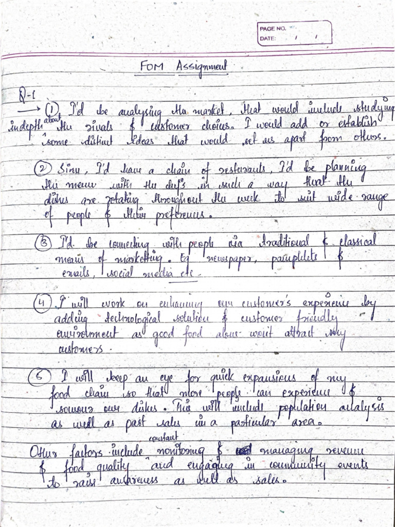 FOM Assignment1 | PDF