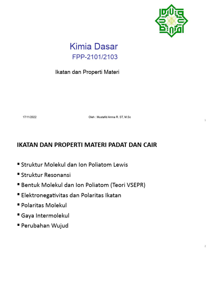 6 Ikatan Dan Properti Materi | PDF