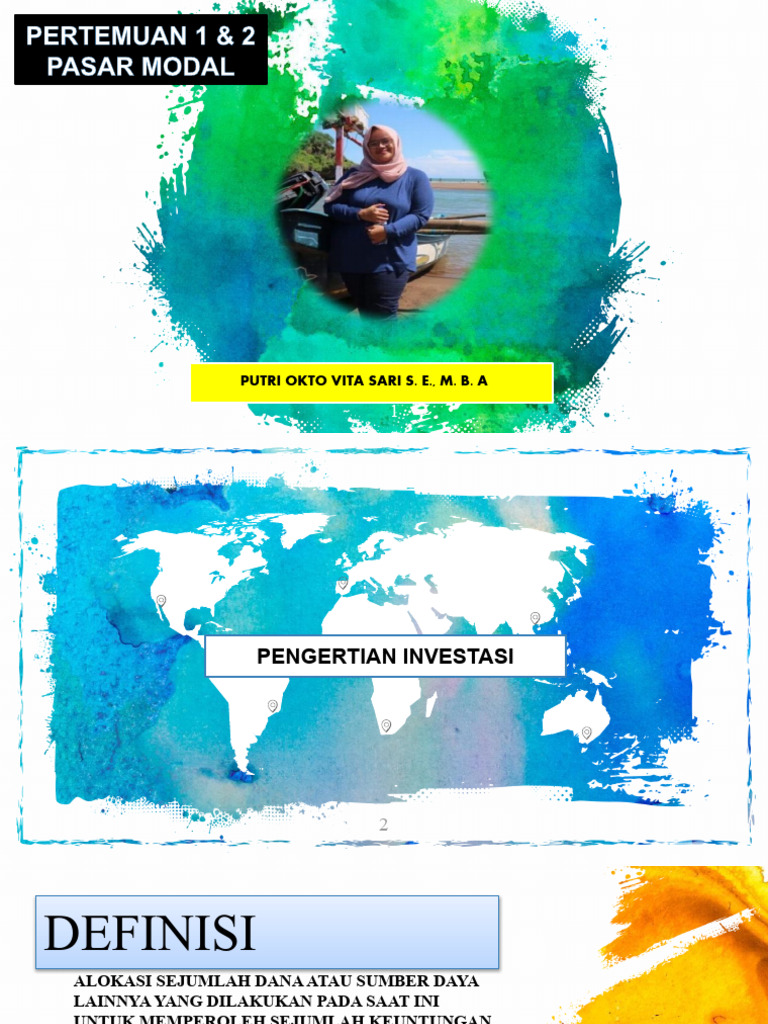 Materi 1. Pengertian Investasi Dan 2. Pengertian Dan Instrumen Pasar Modal | PDF