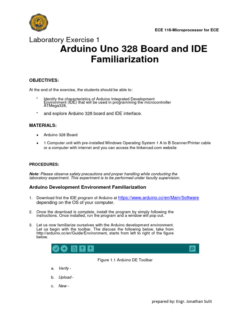 01 - Laboratory - Exercise - 1 (Full Permission) | PDF | Arduino | Computer Engineering