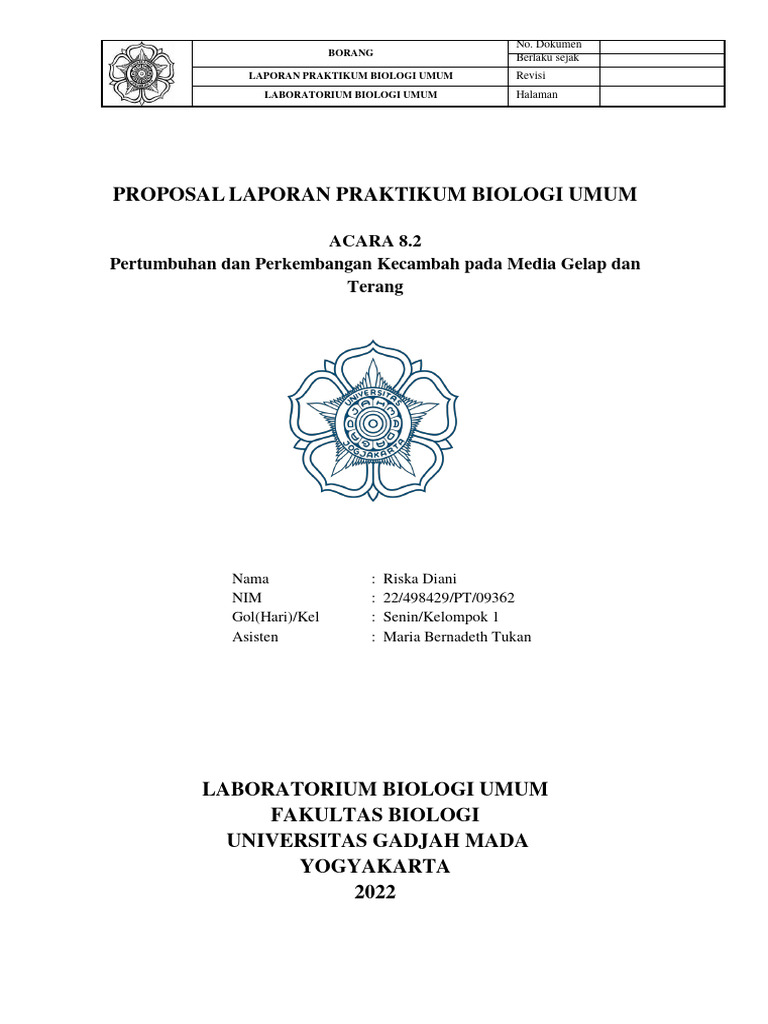 BBB - 1 - Riska Diani - Proposal Acara 8.2 | PDF