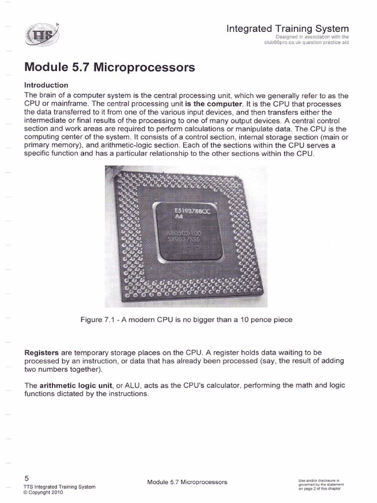 TTS Microprocessor | PDF | Central Processing Unit | Computer Data Storage