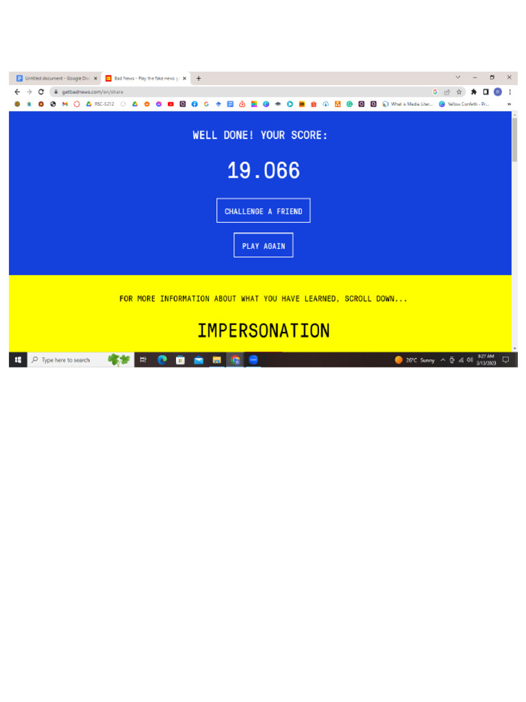 Bad News Activity | PDF