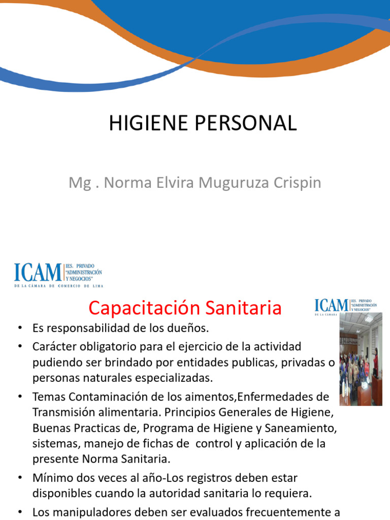 Higiene Personal CML-1 | PDF | Lavado de manos | Ciencias de la Salud