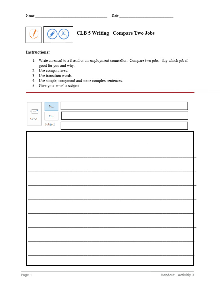 Compare Two Jobs Writing Task | PDF | Career & Growth