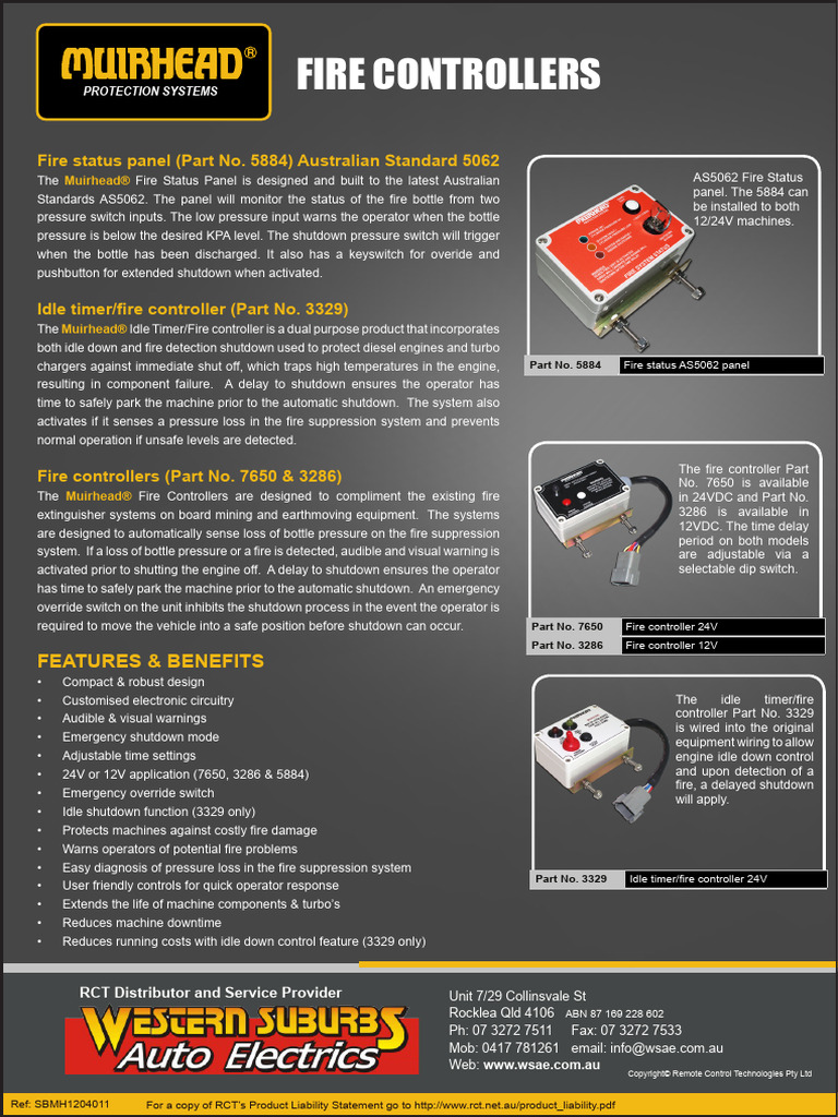 12 Fire Controllers Sbmh1204011 Wsae v1 | PDF | Equipment | Systems ...