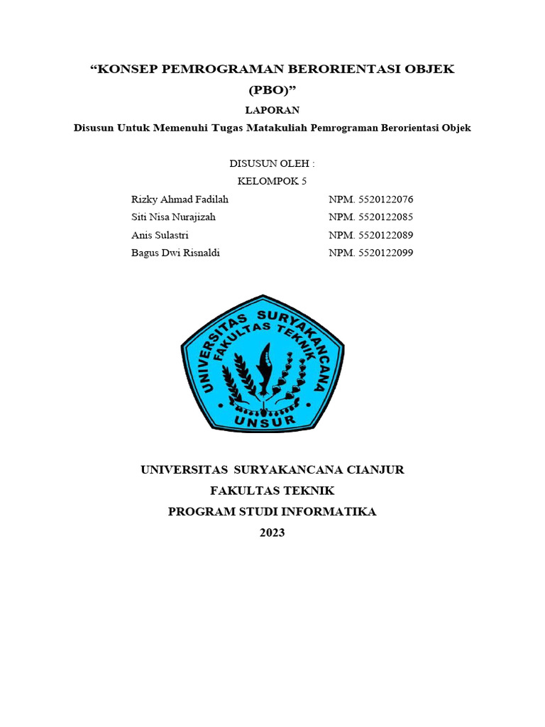 Konsep Pemrograman Berorientasi Objek | PDF