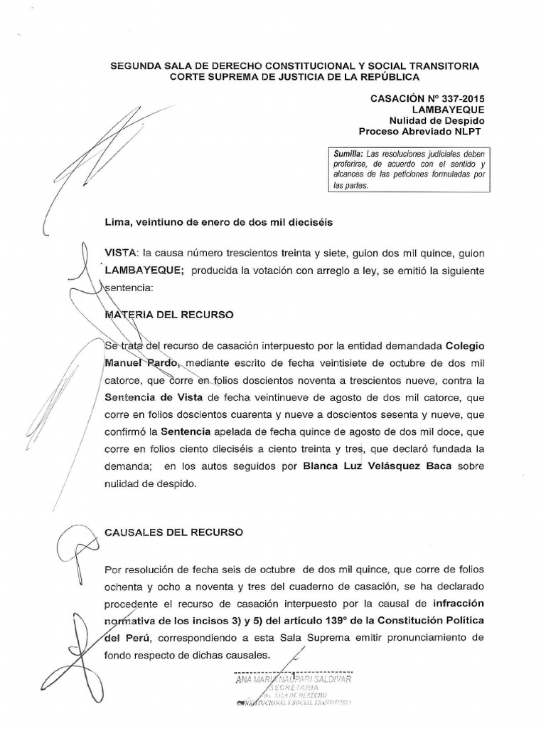 Casación-Supuesta Afectación Del Ppio de Congruencia Procesal | PDF | Sentencia (ley) | Judicaturas