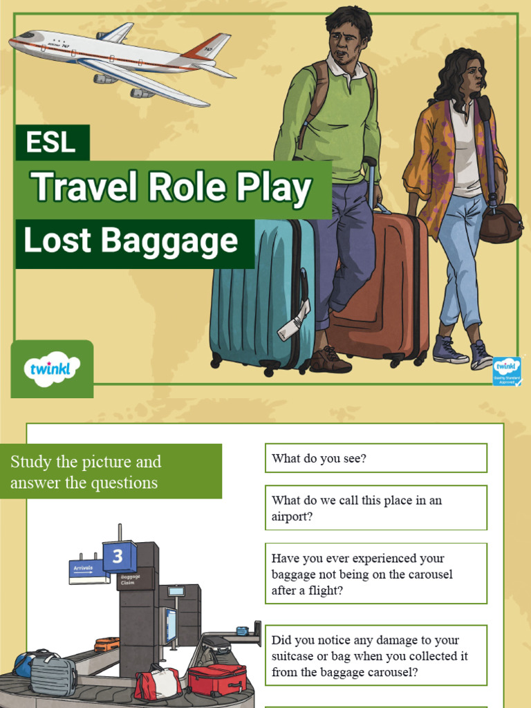 T 1679322396 Esl Travel Role Play Lost Baggage Adults b1 b2 - Ver - 3 ...