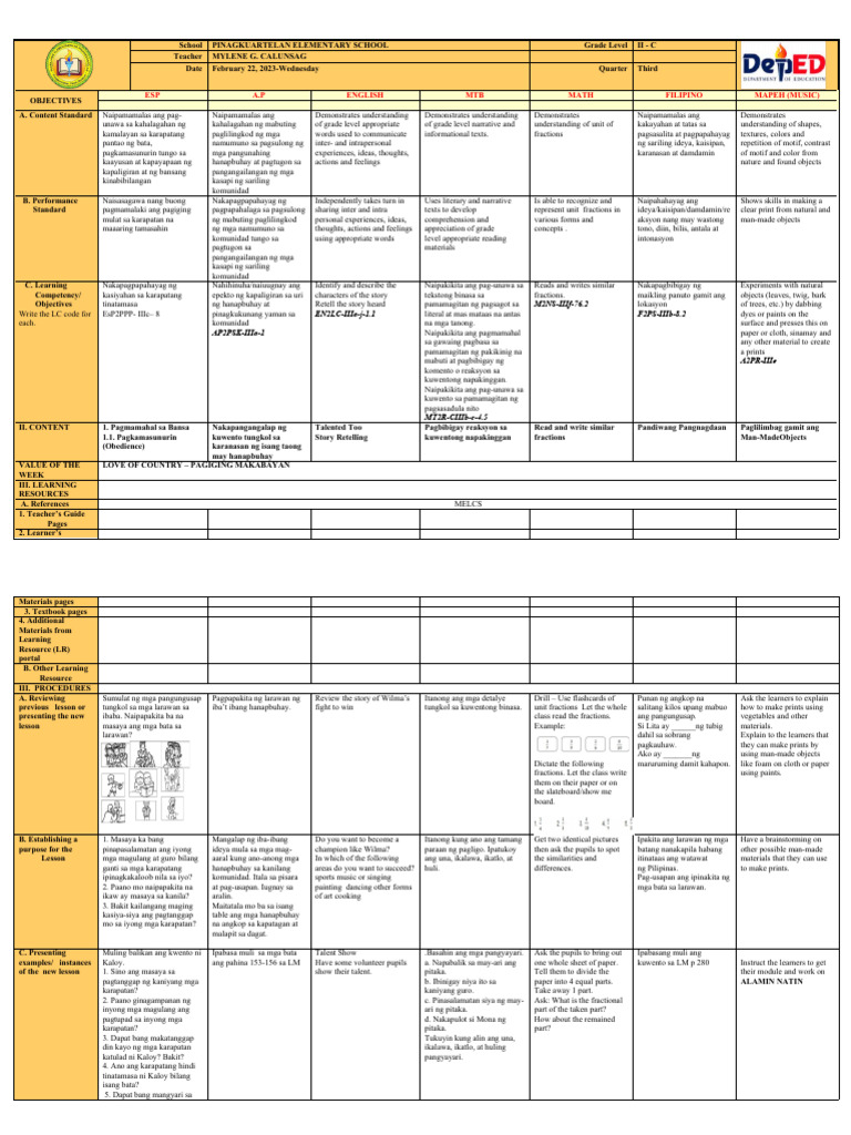 Q3 Week 2 Day 3 | PDF