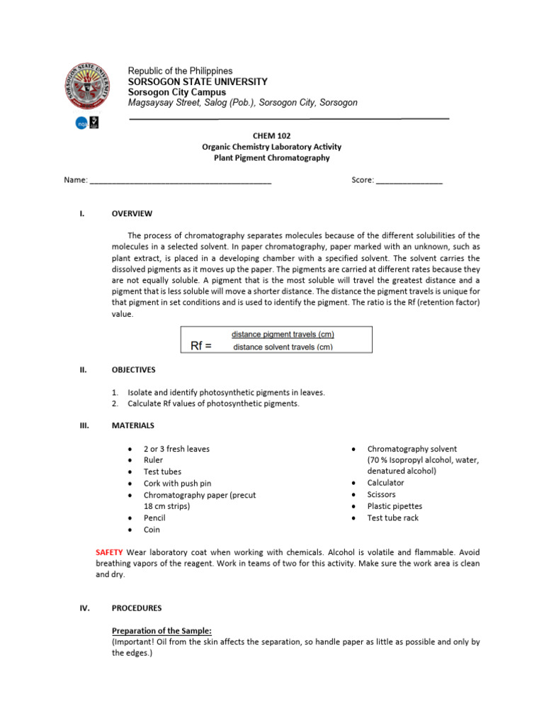 Organic Chemistry Lab Activity 2 | PDF | Chromatography | Solubility