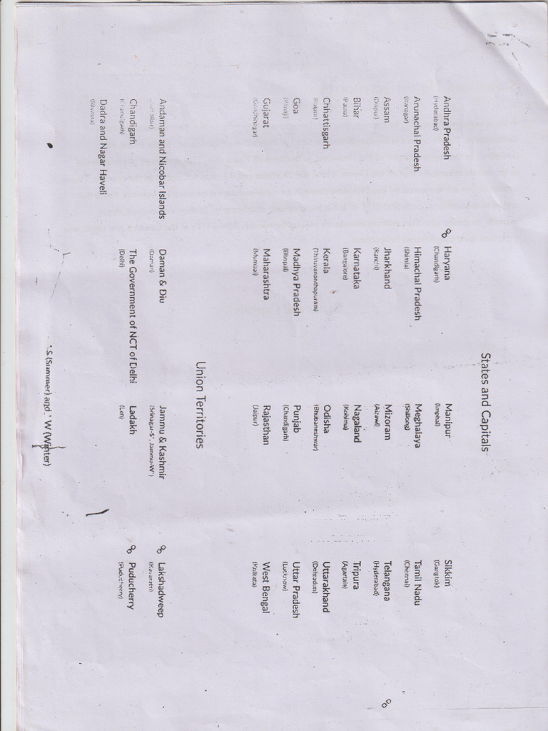 RKMI Notes 1st PDF Country - Capital | PDF