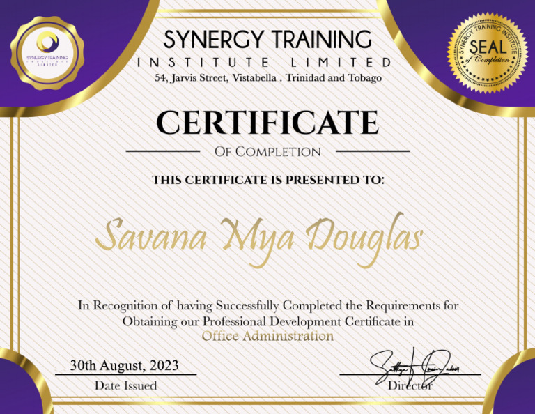 Office Admin Certificate | PDF