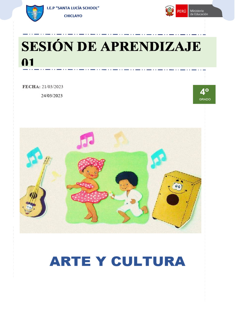 SESIÓN DE APRENDIZAJE - 4to GRADO 2023 | PDF | Aprendizaje | Evaluación