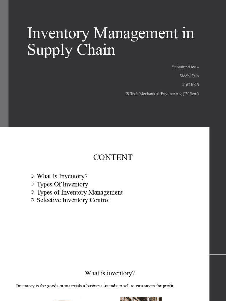 Inventory Management in Supply Chain | PDF | Inventory | Procurement