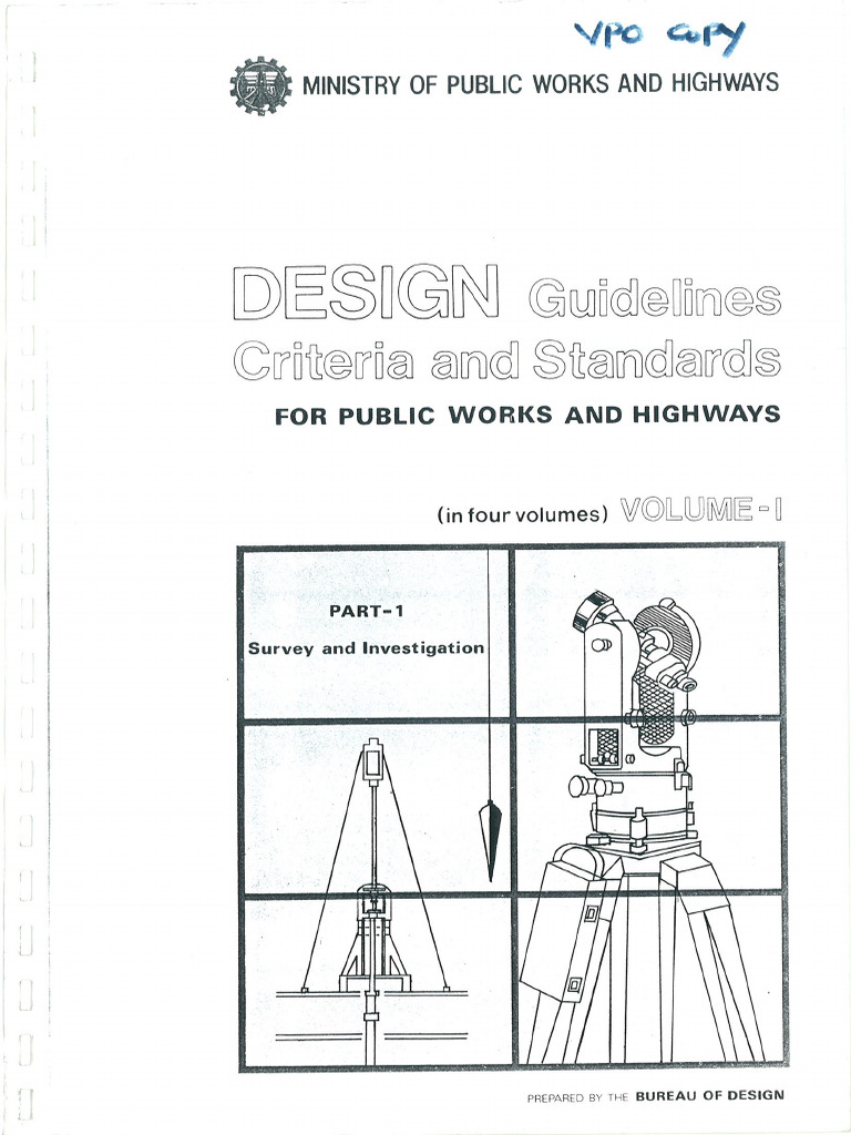 Design Guideline - DPWH - Vol.i - Surveys | PDF