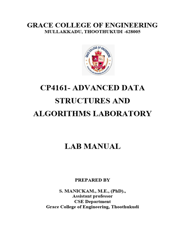 ADSA Lab Manual Final | PDF | Algorithms And Data Structures | Computer ... ADSA Lab Manual Final | PDF | Algorithms And Data Structures | Computer ...