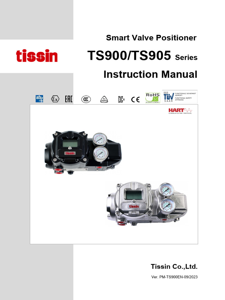 Tissin Positioner TS900-manual E | PDF | Valve | Actuator